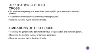 DIFFERENCE IN BACK CROSS AND TEST CROSS | PPTX