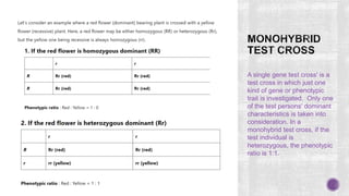 DIFFERENCE IN BACK CROSS AND TEST CROSS | PPTX