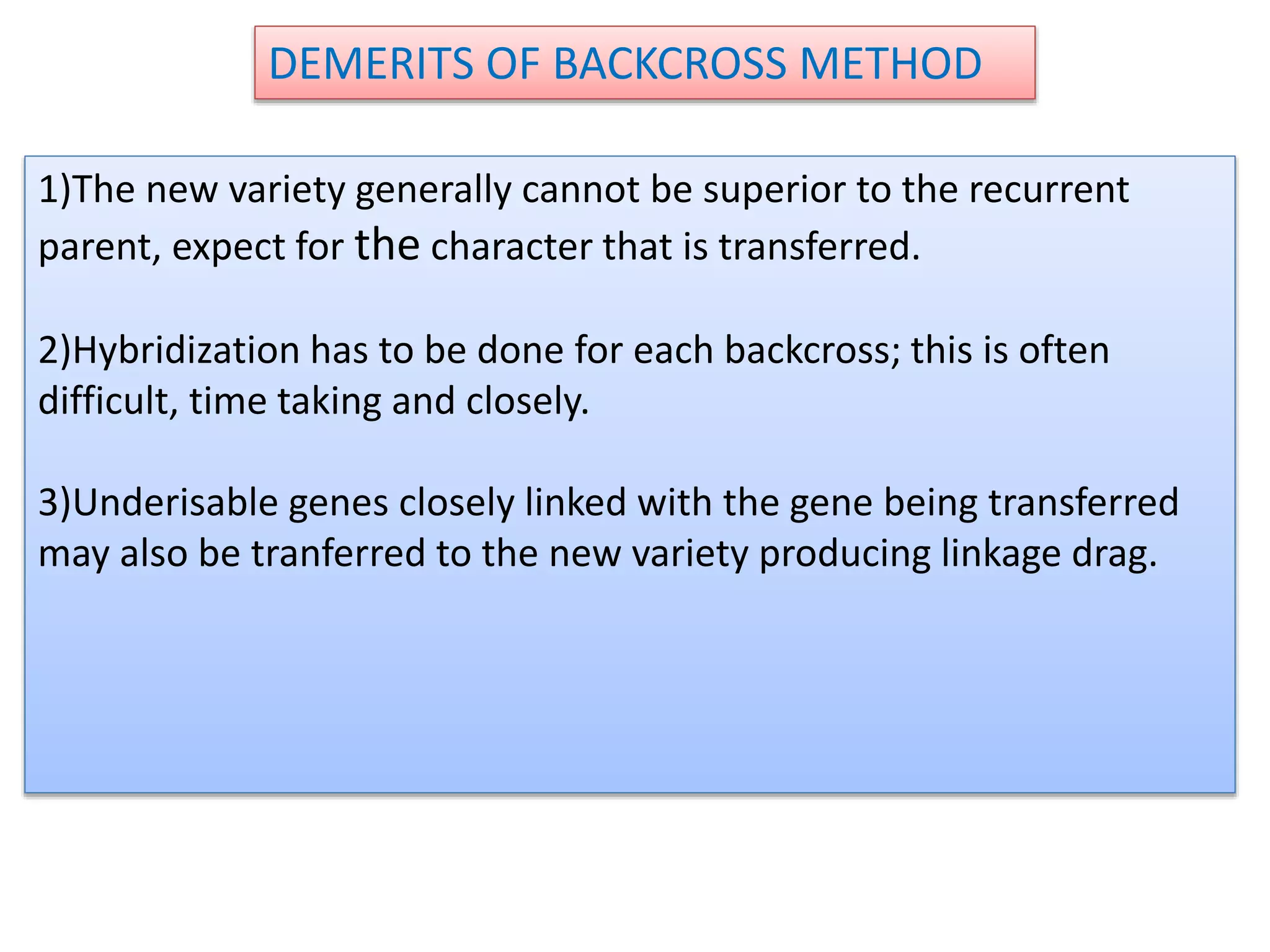 Back cross in recessive gene | PPTX