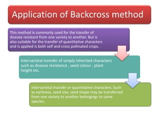 Back cross in recessive gene | PPTX