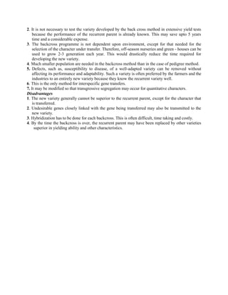 Back cross method Back Cross | PDF