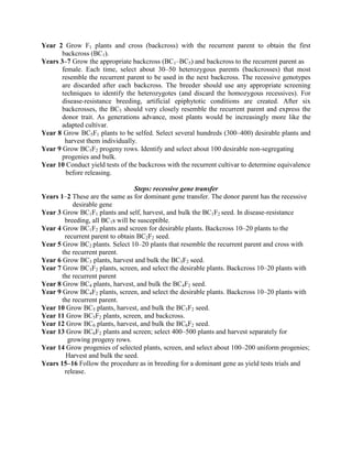 Back cross method Back Cross | PDF