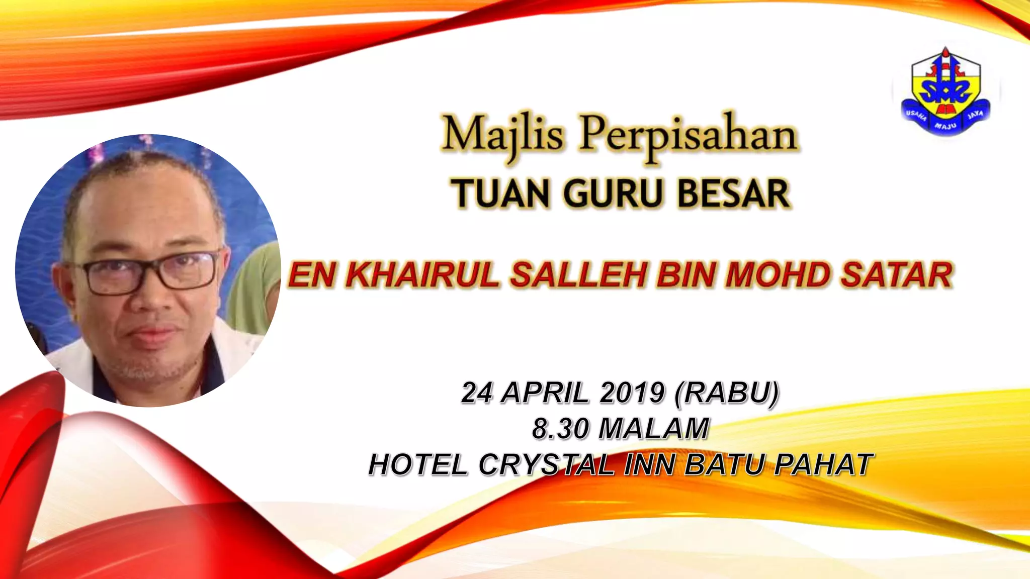 Backdrop majlis perpisahan gb | PPTX