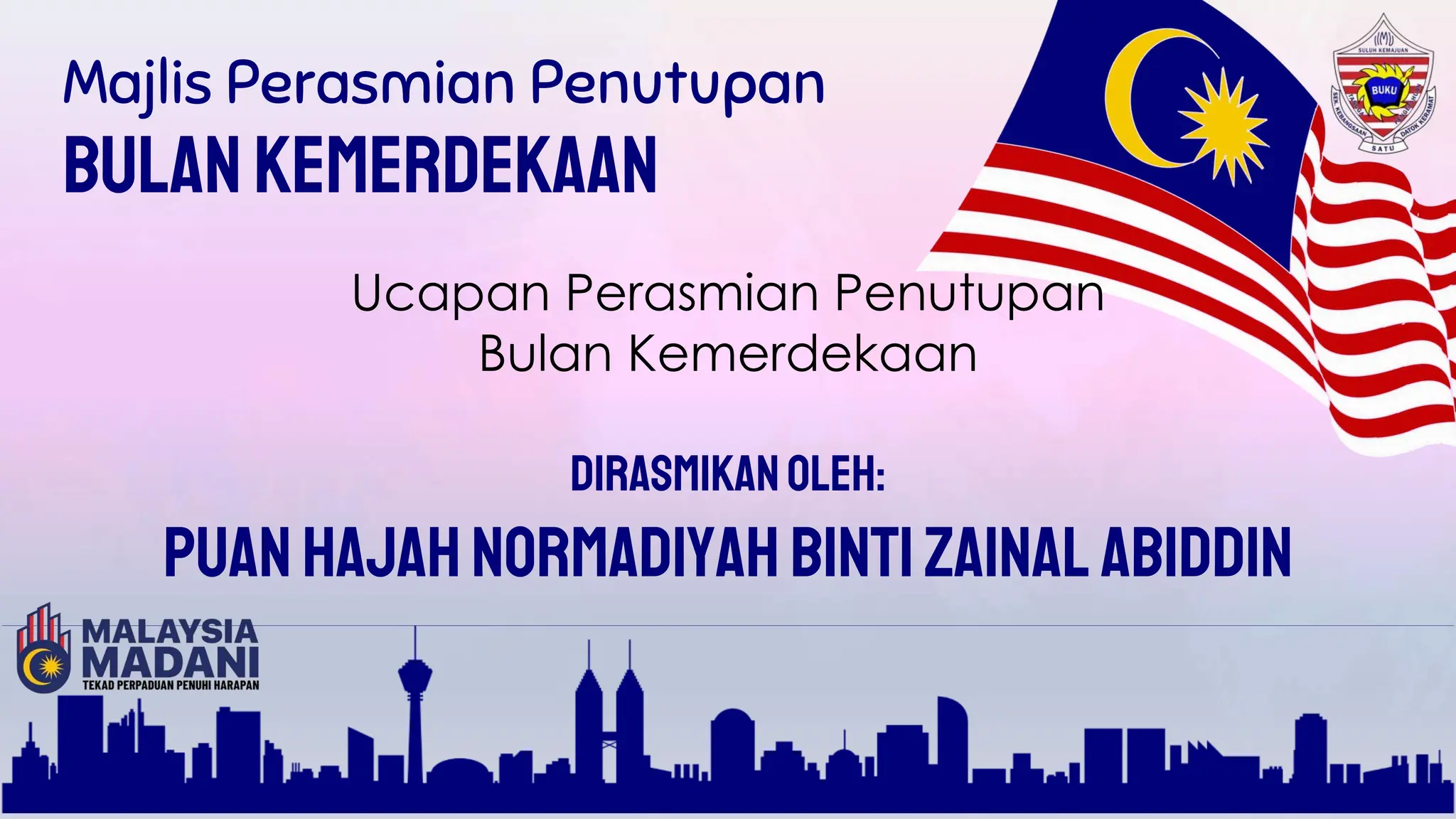 BACKDROP PENUTUPAN BULAN MERDEKA 2023 OGOS | PPTX