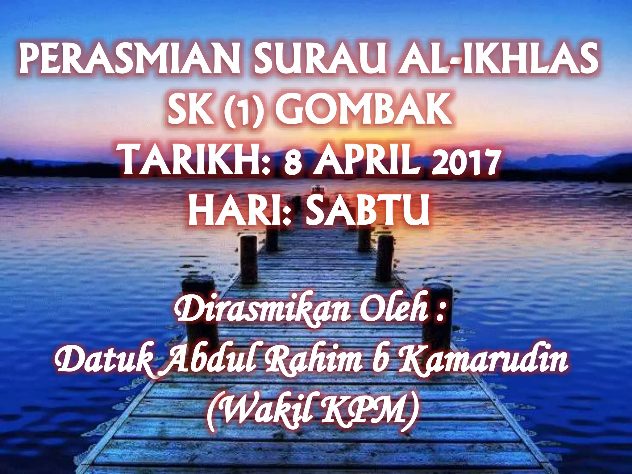 Backdrop perasmian surau | PPT