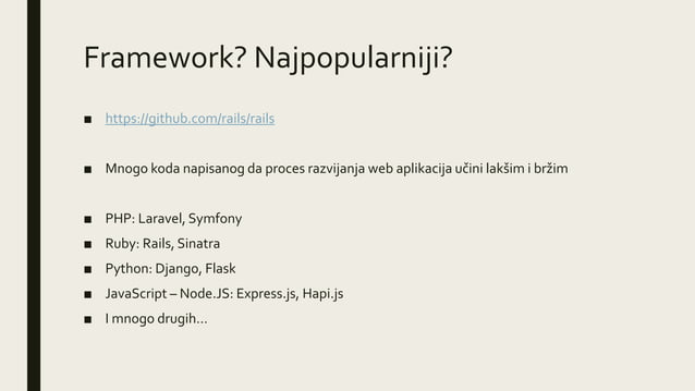 Backend, MVC, languages and frameworks for Backend | PPT
