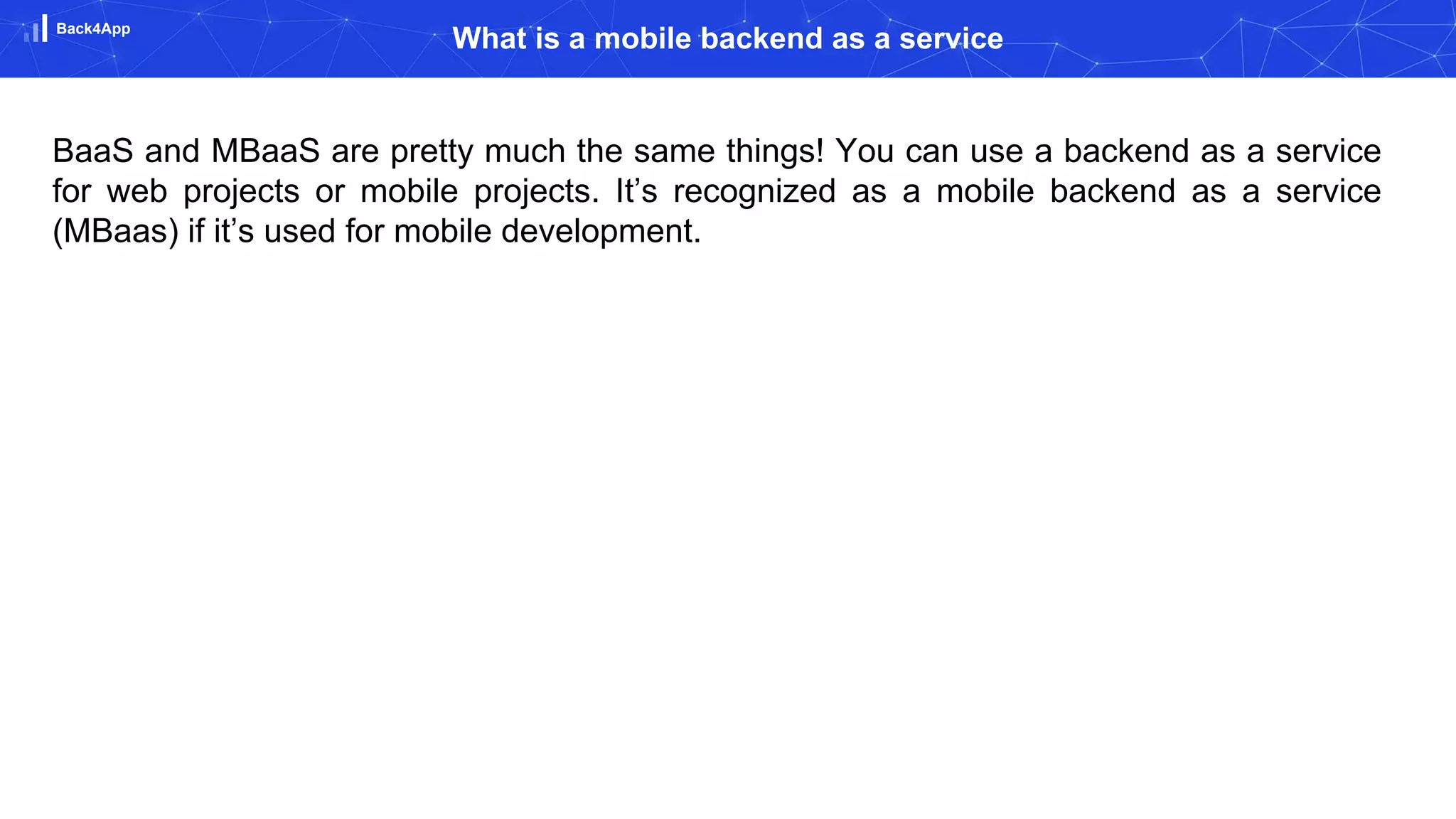 Backend as a service | PPTX