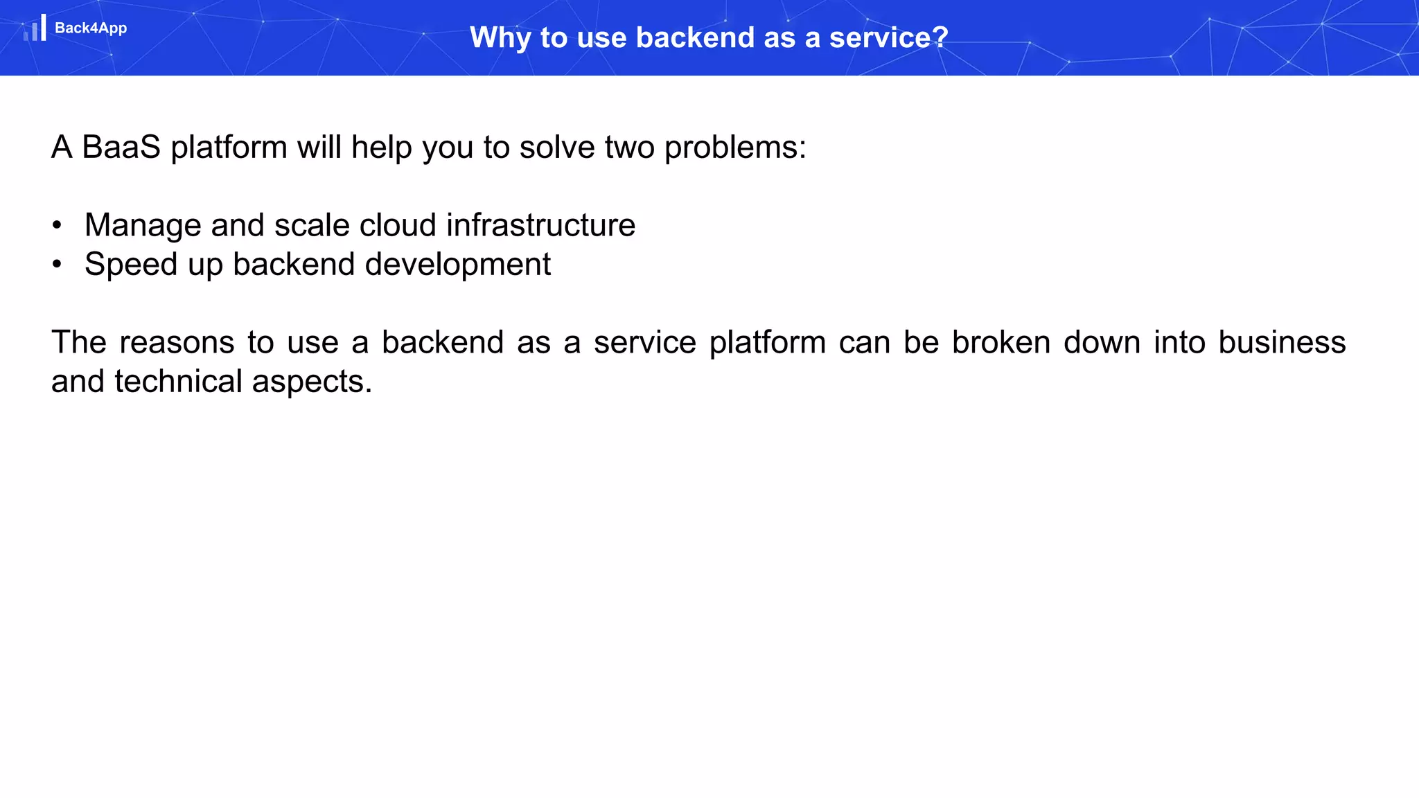 Backend as a service | PPTX