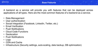 Backend as a service | PPTX