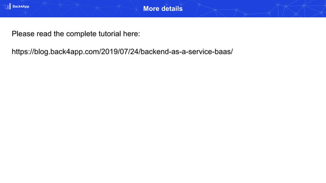 Backend as a service | PPTX | Cloud Computing | Internet