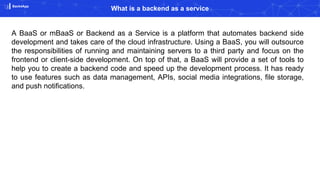 Backend as a service | PPTX