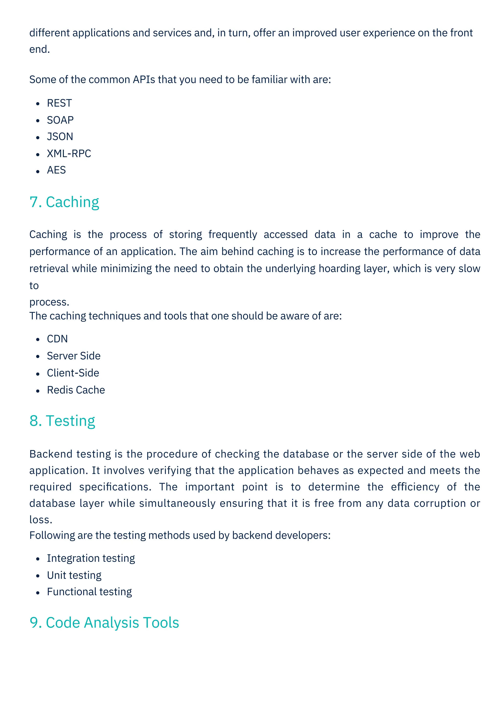 Backend Developer Roadmap PDF By ScholarHat | PDF