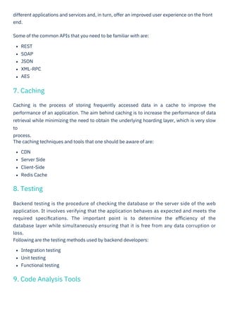 Backend Developer Roadmap PDF By ScholarHat | PDF