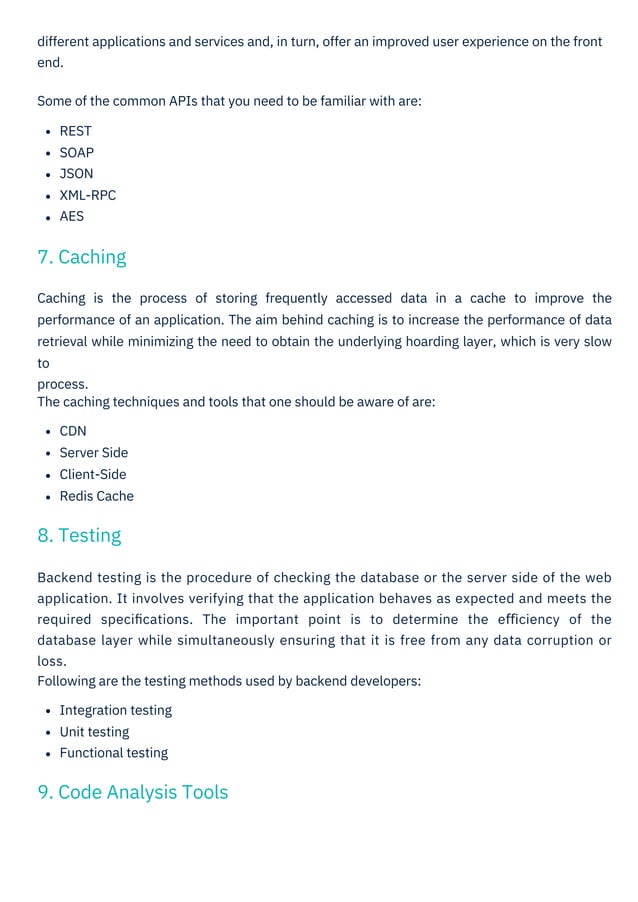 Backend Developer Roadmap PDF By ScholarHat | PDF