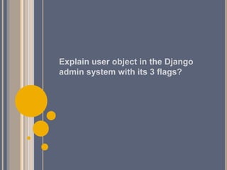 Backend Development - Django | PPTX | Web Development | Internet