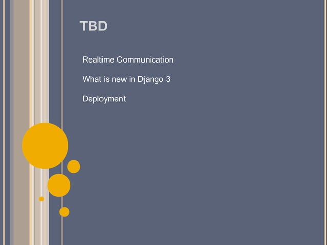 Backend Development - Django | PPT