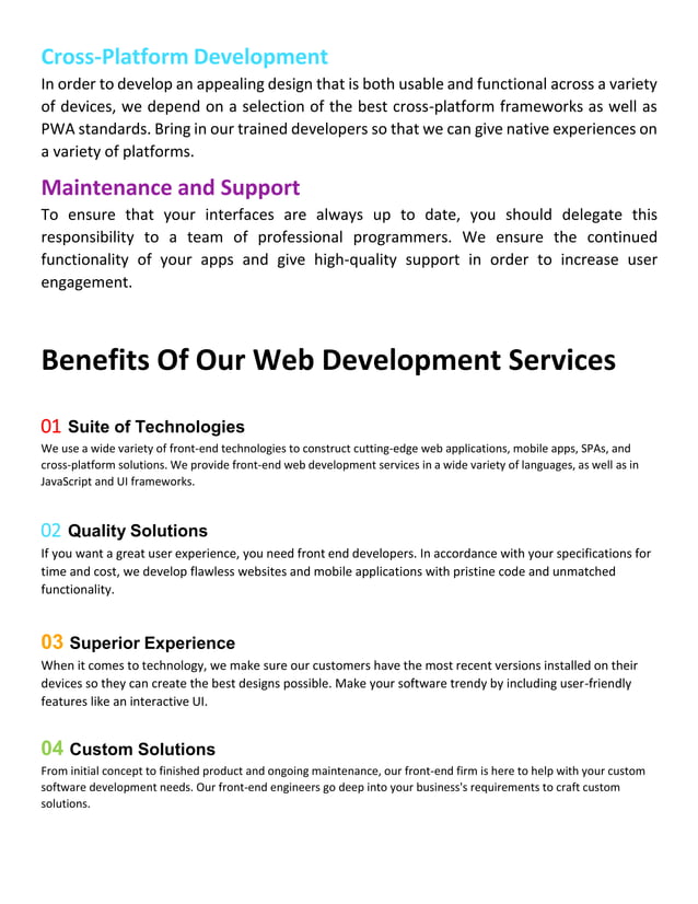 Back End development services | DOCX