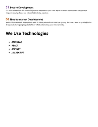 Back End development services | DOCX