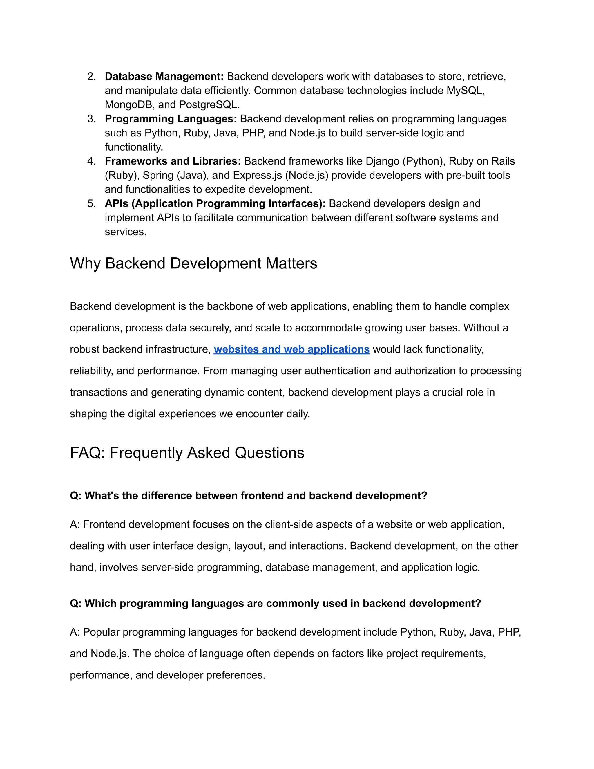 Backend Development Services A Comprehensive Guide to Optimizing ... Backend Development Services A Comprehensive Guide to Optimizing ...