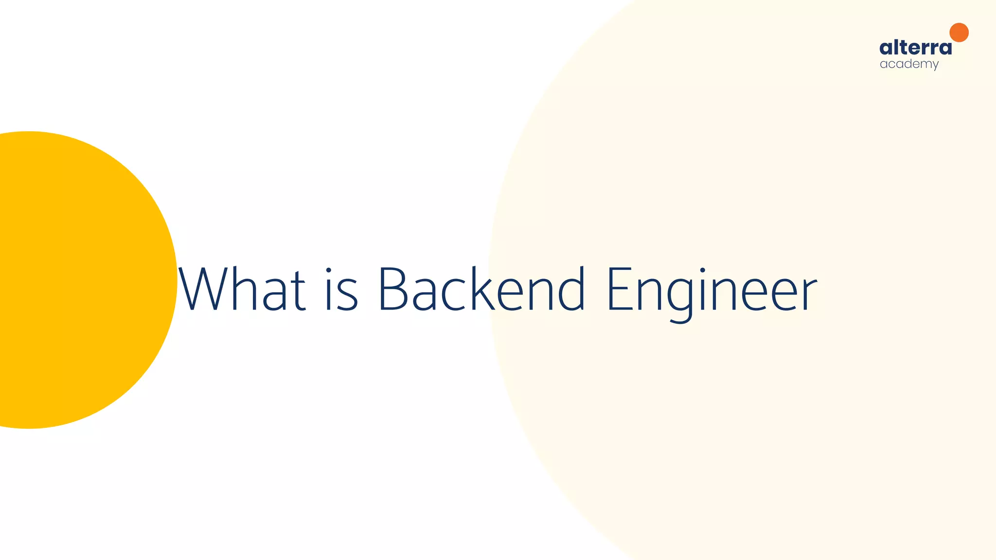 Backend engineer journey | PDF