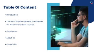 Important Backend Frameworks To Remember For Businesses In 2023 | PDF ...