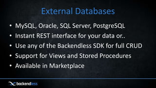 Backendless 3.0 Overview | PPTX