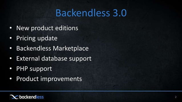 Backendless 3.0 Overview | PPT