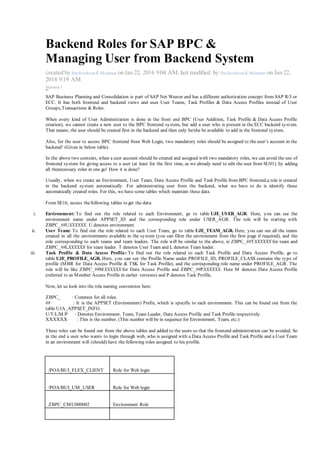 Backend roles for sap bpc | DOCX