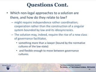 Governance Polycentrism--Hierarchy and Order Without Government in ...