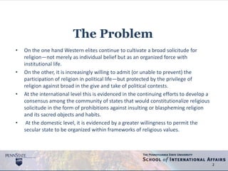From Secular Liberalism to "Hobby Lobby"--The State of Religion and the ...