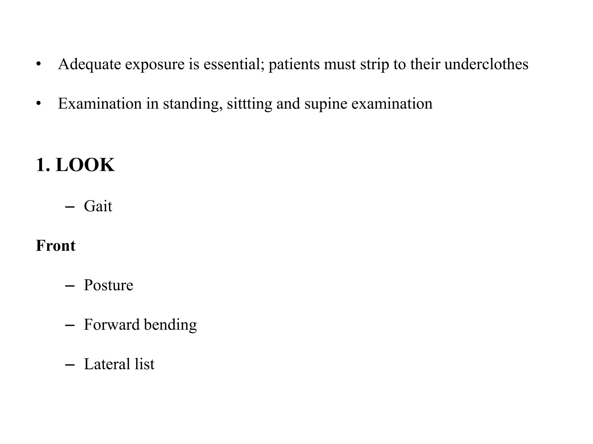 Back/Spine examination | PPTX