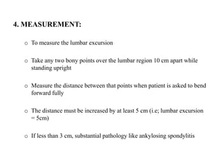 Back/Spine examination | PPTX