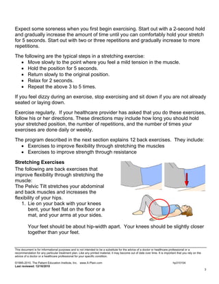 Back exercise | PDF