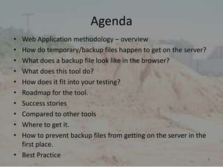 BACKFiL Finding Files you left on the server | PPT
