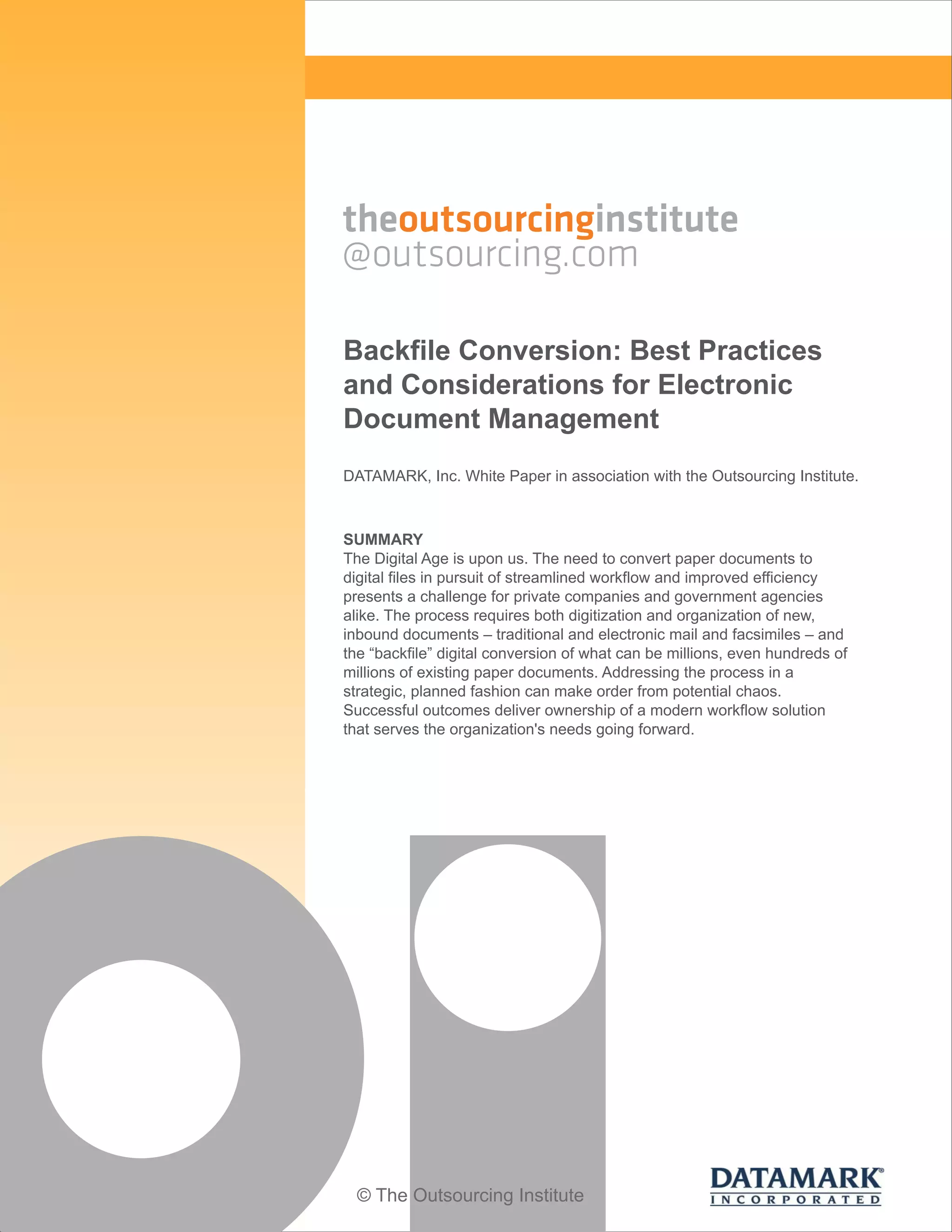 Backfile Conversion: Best Practices and Considerations | PDF