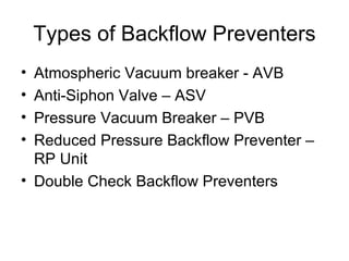 Backflow Preventers | PPT
