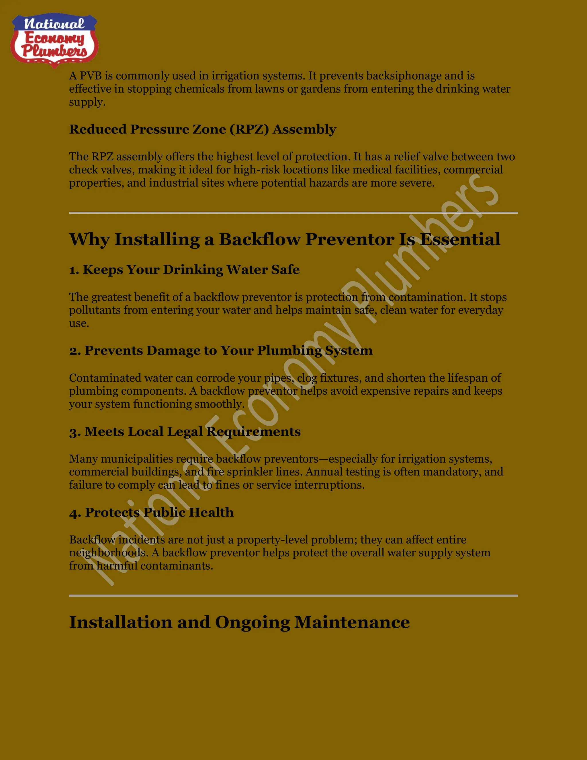 Backflow Preventor Its Importance and How It Safeguards Your Water ...