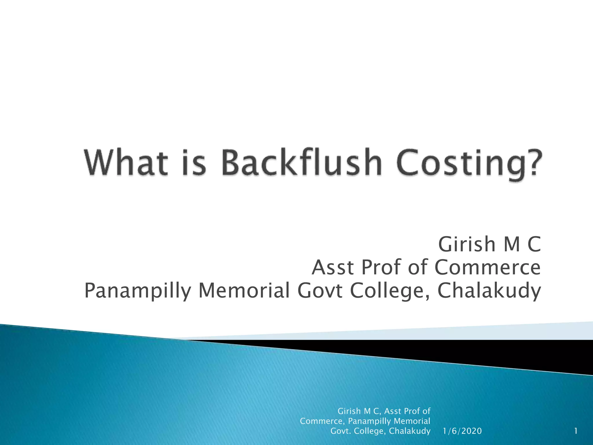 Backflush costing | PPTX