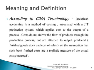 Backflush costing | PPTX