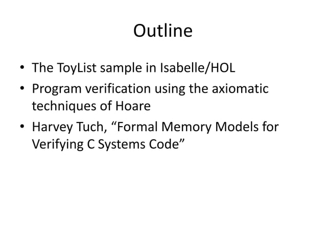 [若渴計畫] Introduction: Formal Verification for Code | PPT