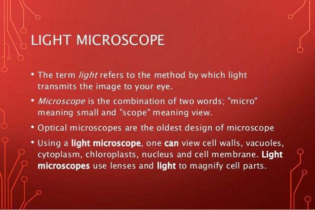Light microscope vs. Electron microscope