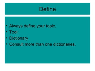 Background Information | PPT