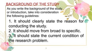 Background-of-the-Study format, practical research | PPTX