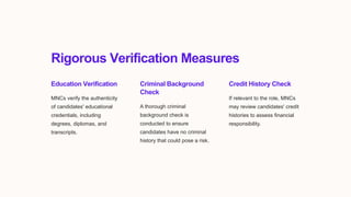 Background verification process in MNCs: Analyzing the finer details | PPT
