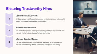 Background verification process in MNCs: Analyzing the finer details | PPT