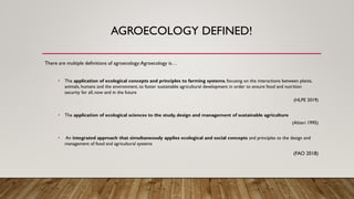Agroecological Transformations: Background and Rationale | PDF