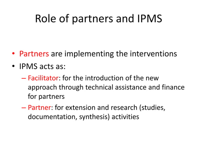 Background and approach ipms project | PPT