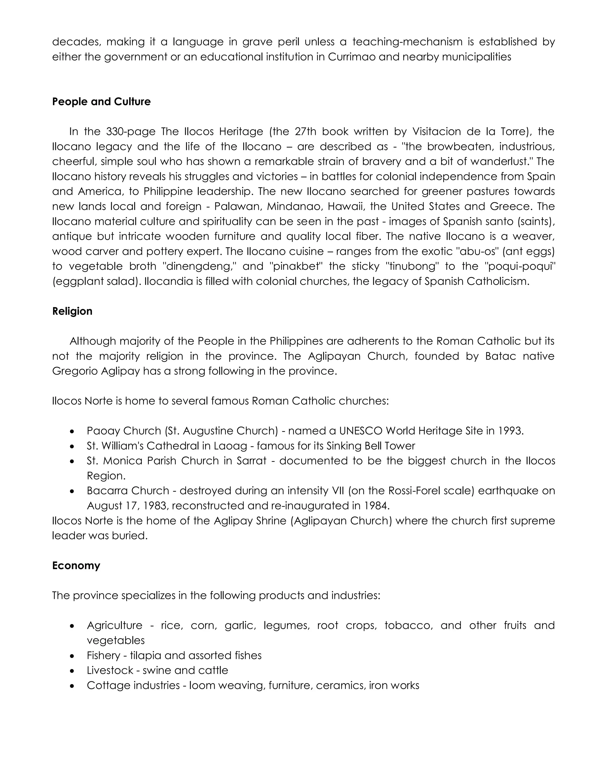 Background and information about ilocos norte | PDF