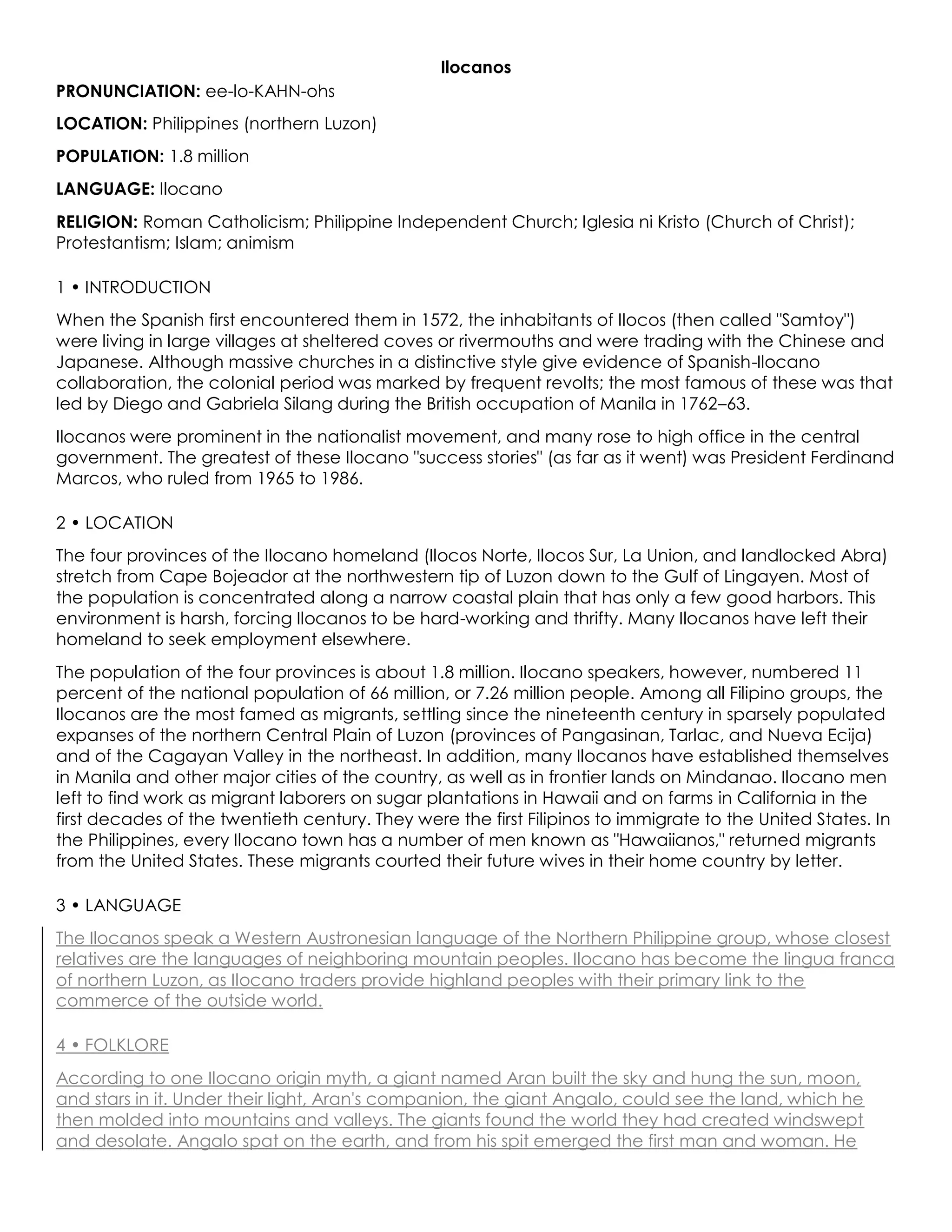 Background and information about ilocos norte | PDF