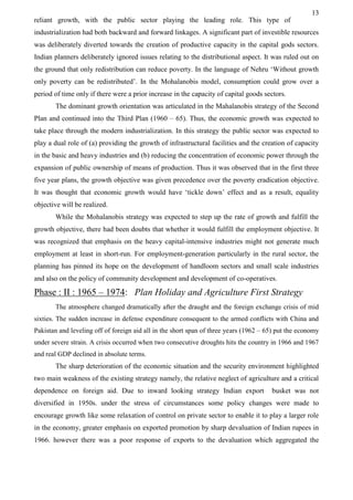 Background and structure of indian planning | PDF